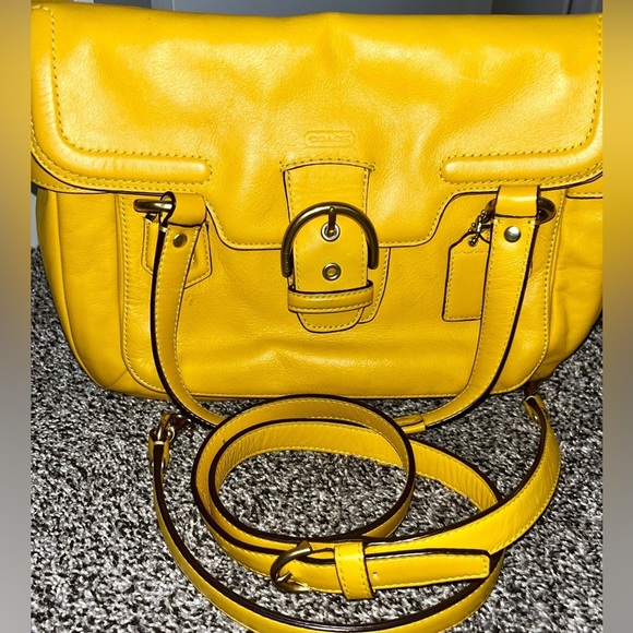 Coach | Bags | Yellow Coach Crossbody Worn A Couple Times Very Elegant ...